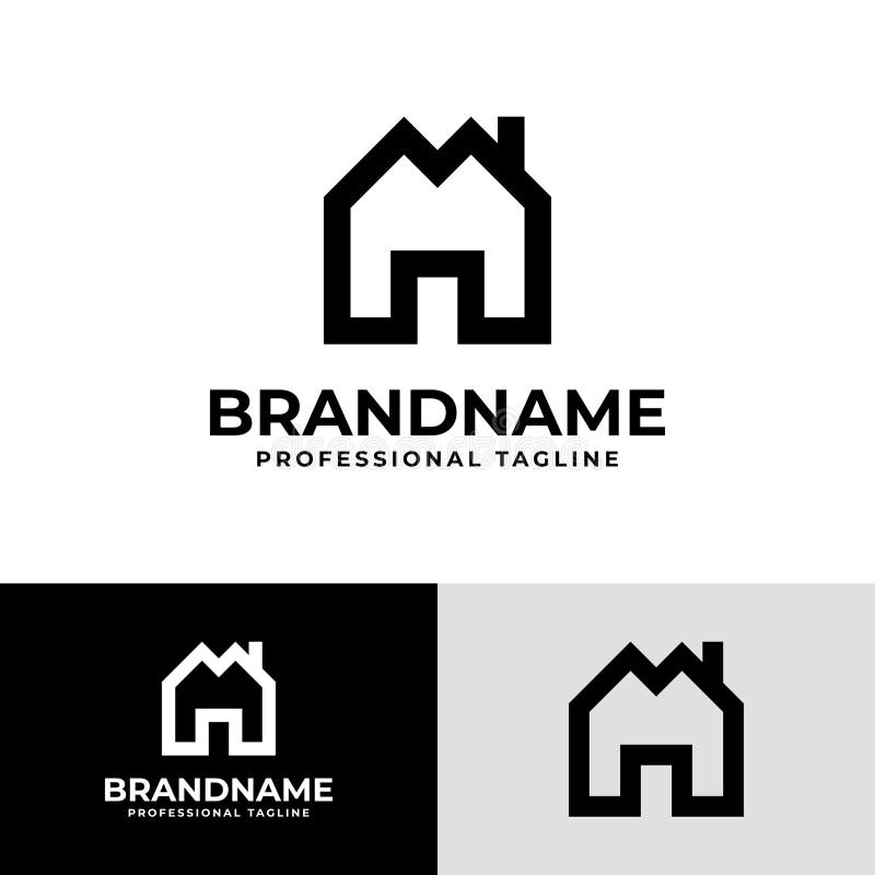 Letter M Home Logo, Suitable for Interior Design and Decor Stock Vector ...