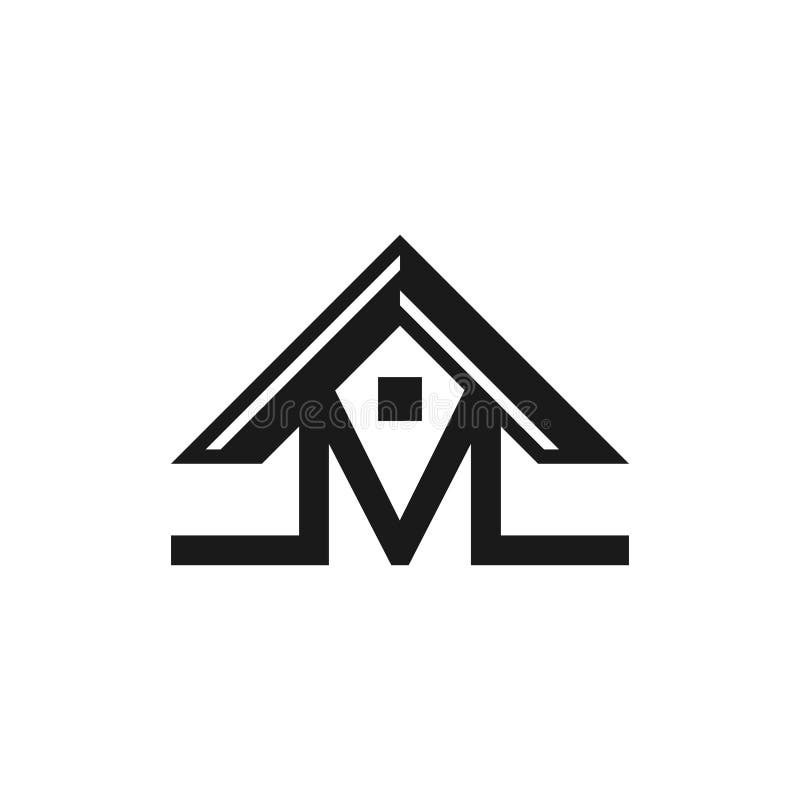 Letter M Home Modern Logo Design, Logotype Element for Template Stock ...