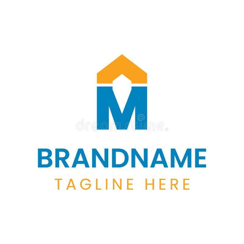 Letter M Home Property Logo, Represent a House or Property Structure ...