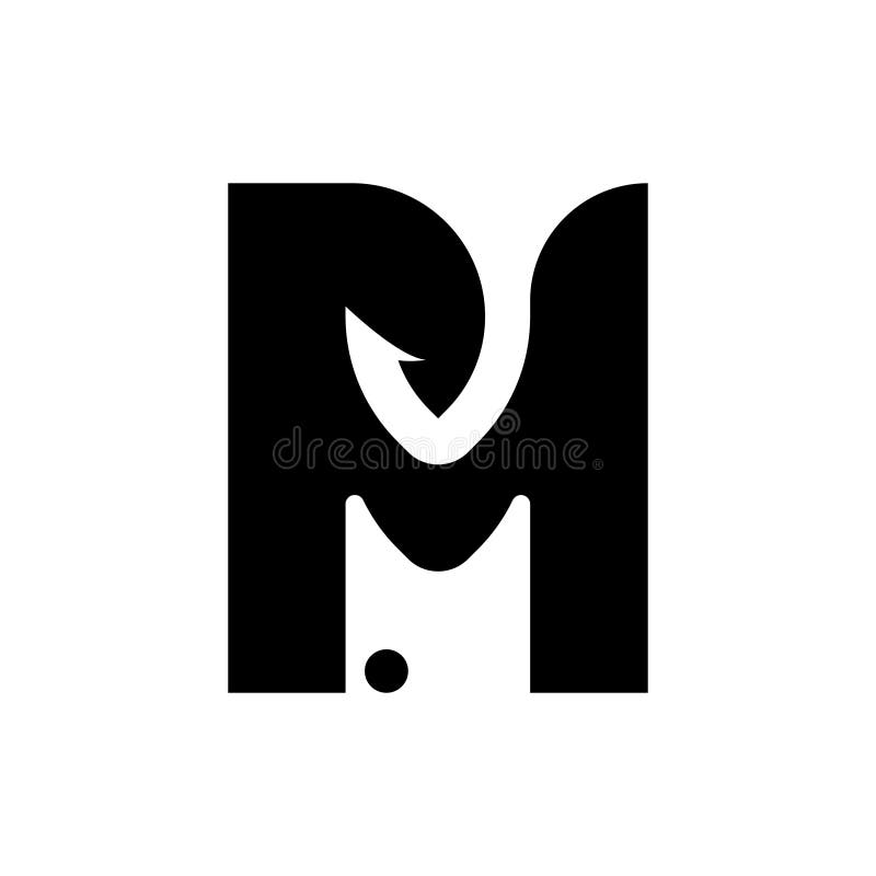 Letter M Hook and Fish Logo Vector Template Stock Vector - Illustration ...