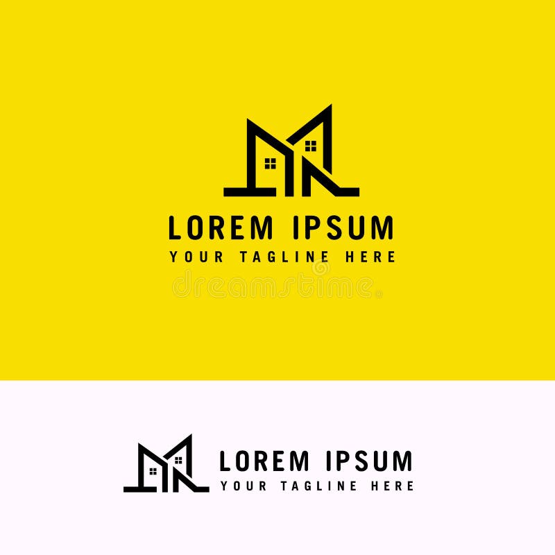 Letter M House L Logo Design Concept Template Stock Vector ...