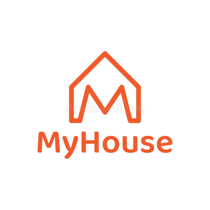Letter M house logo design stock vector. Illustration of logo - 245716471