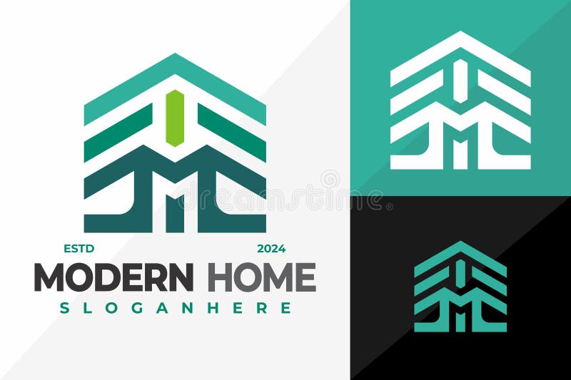 Letter M House Modern Logo Design Vector Symbol Icon Illustration Stock ...