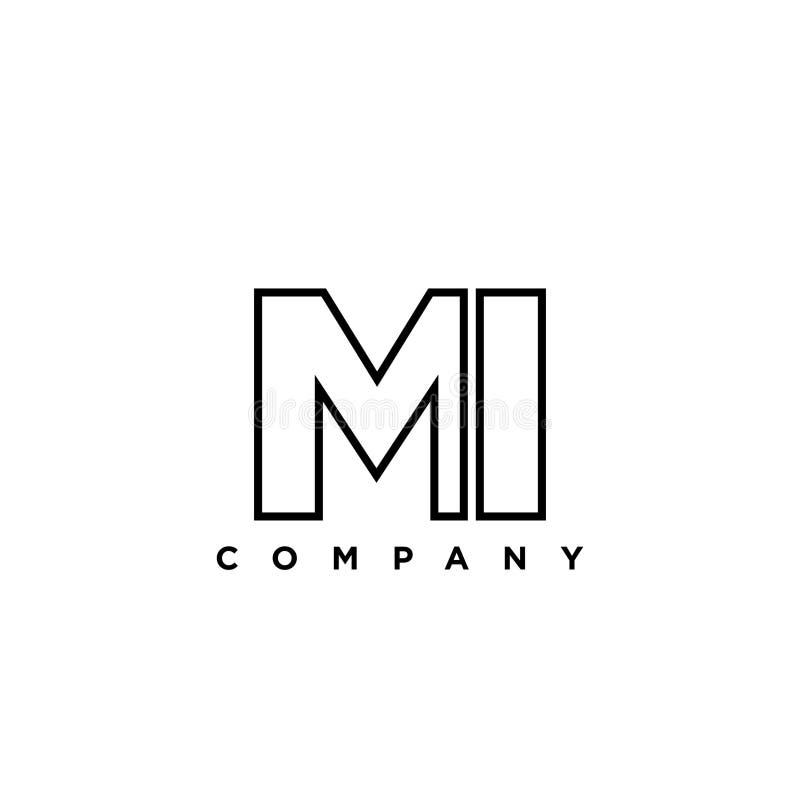 Letter M and I, MI Logo Design Template. Minimal Monogram Initial Based ...