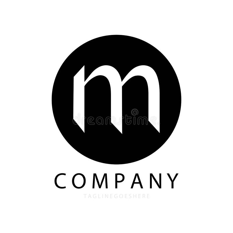 Letter M icon logo vector stock illustration. Illustration of black ...