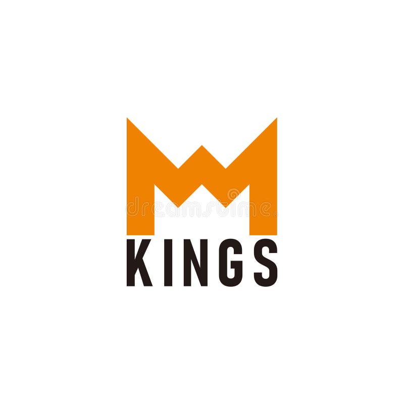 M Letter Logo Design Template Negative Space Style Stock Illustrations ...