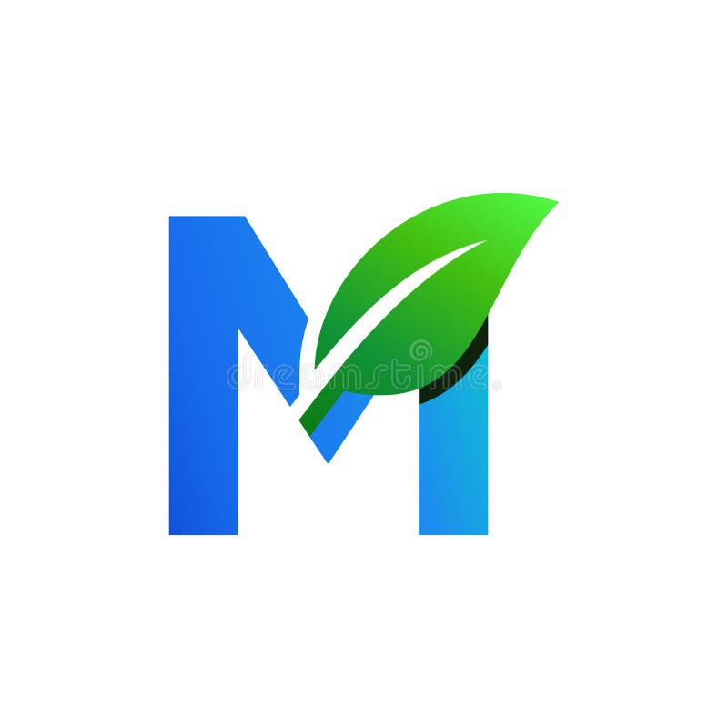 Letter M Leaf Nature Icon Vector Logo Stock Vector - Illustration of ...