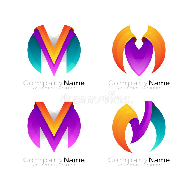 Modern 3d M Logo Design Stock Illustrations – 894 Modern 3d M Logo ...