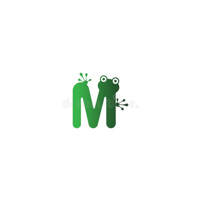 Letter M Logo Design Frog Footprints Concept Stock Vector ...