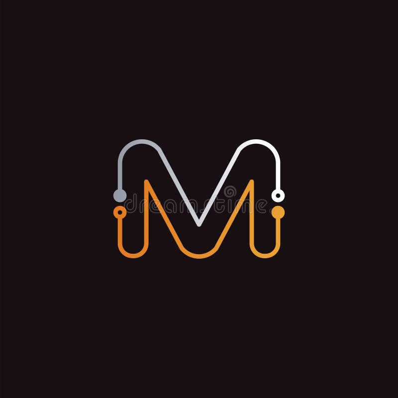 Letter M Connection Dot Logo Stock Illustrations – 202 Letter M ...