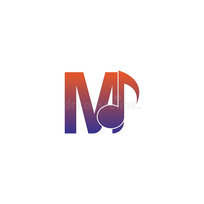Letter M Logo Icon with Musical Note Design Symbol Template Stock ...