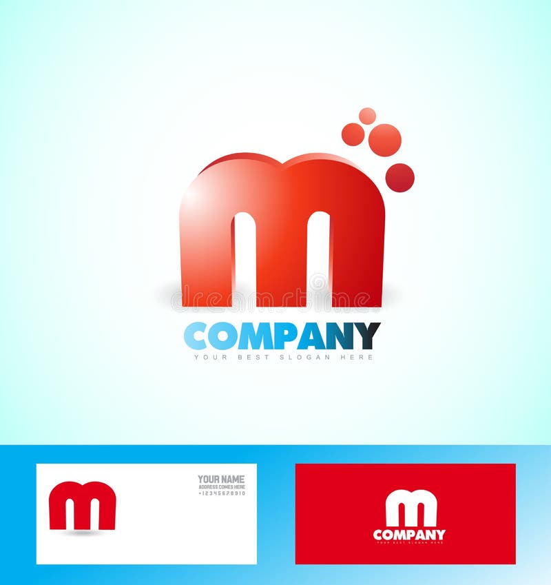 Letter M Logo Red Icon 3d Stock Illustrations – 217 Letter M Logo Red ...