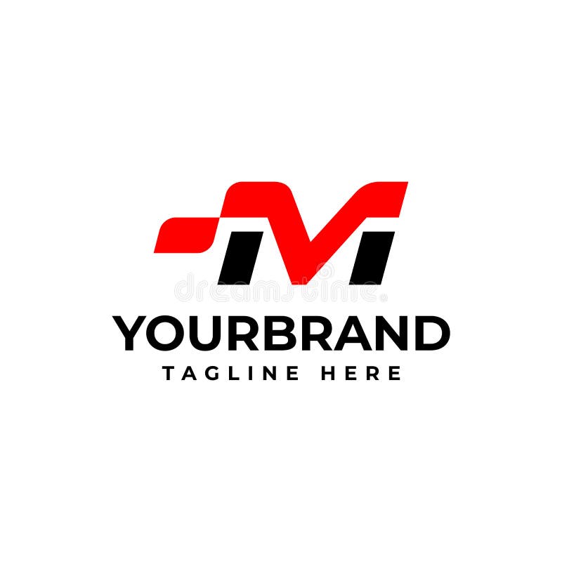 Letter M Racing Flag Logo Stock Illustrations – 11 Letter M Racing Flag ...