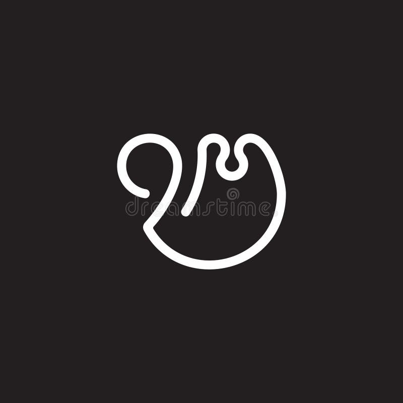 Letter 2m Loop Geometric Line Logo Vector Stock Vector - Illustration ...