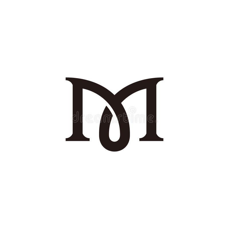 Letter M Loop Overlapping Simple Elegant Logo Vector Stock Vector ...