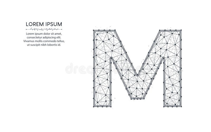 Letter M Low Poly Gray Stock Illustrations – 2 Letter M Low Poly Gray ...
