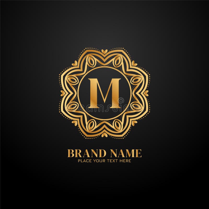 Letter M Luxury Brand Logo Concept Design Stock Vector - Illustration ...