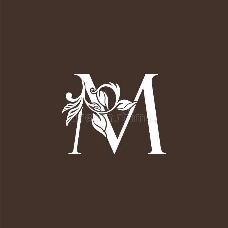 Letter M Luxury Logo Icon Design, Monogram Vintage Rustic, Ornate Style ...