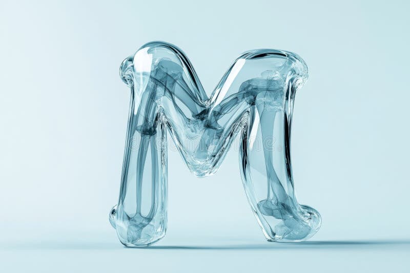 The Letter M is Made of Bones and is in Color Stock Illustration ...