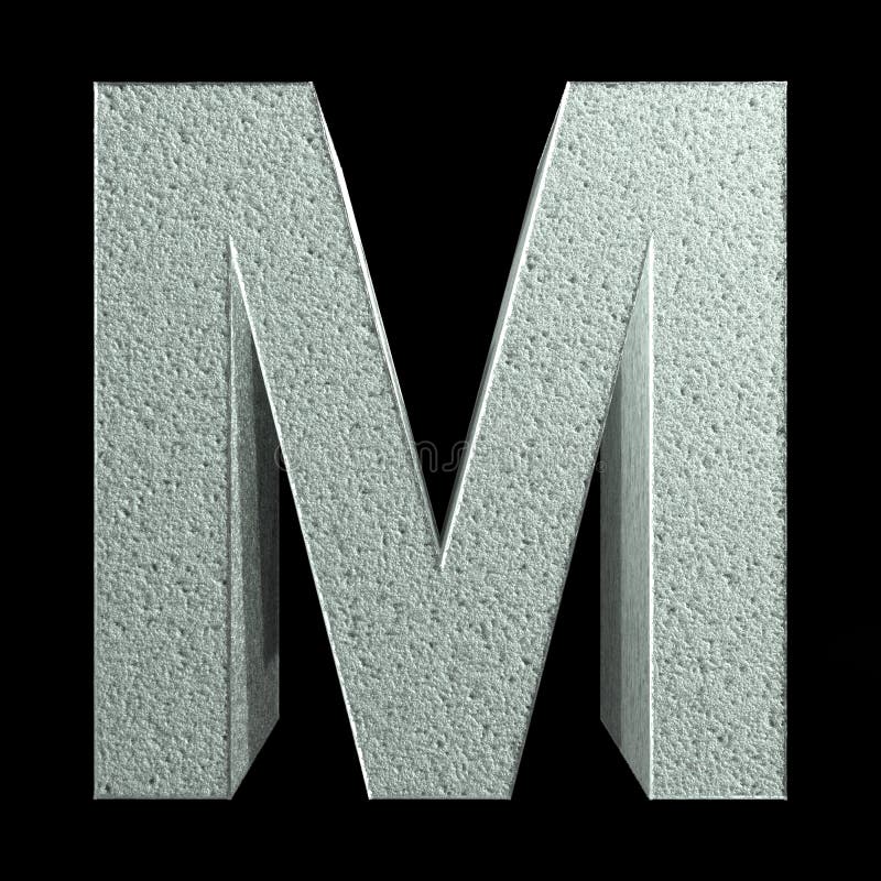 Letter M Made of Snow. Snow Font Stock Illustration - Illustration of ...