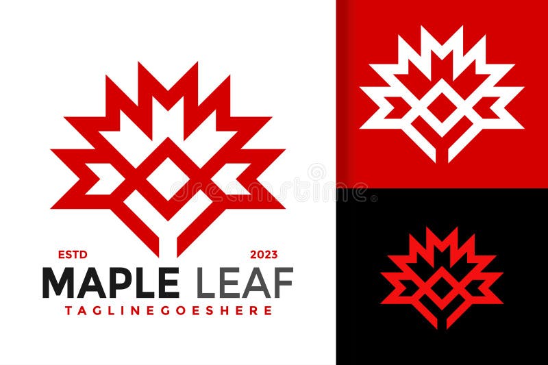 Letter M Maple Leaf Logo Vector Icon Illustration Stock Vector ...