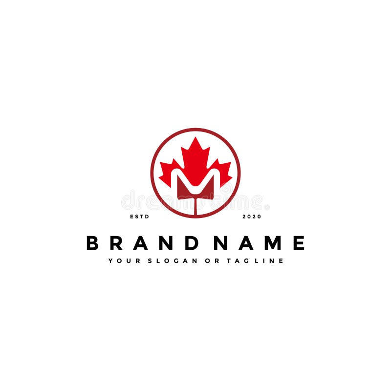 Maple red logo vector stock vector. Illustration of icon - 174165352