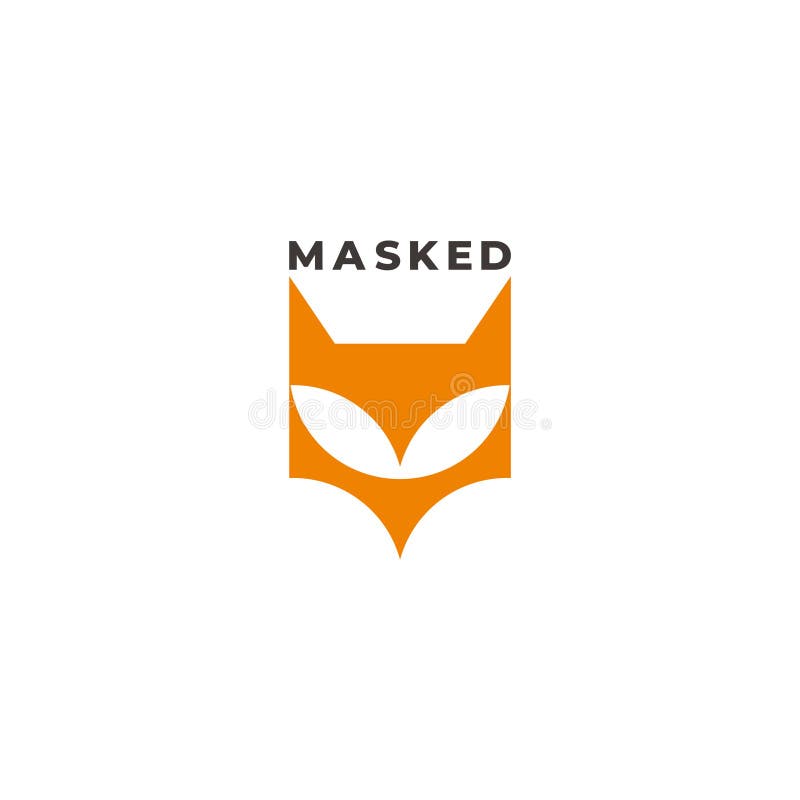 Letter M Mask Simple Geometric Logo Vector Stock Vector - Illustration ...