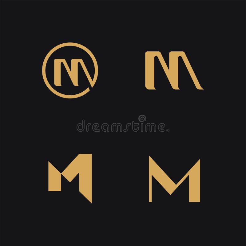 Letter M Minimal Logo Icon Design Template Elements Stock Vector ...