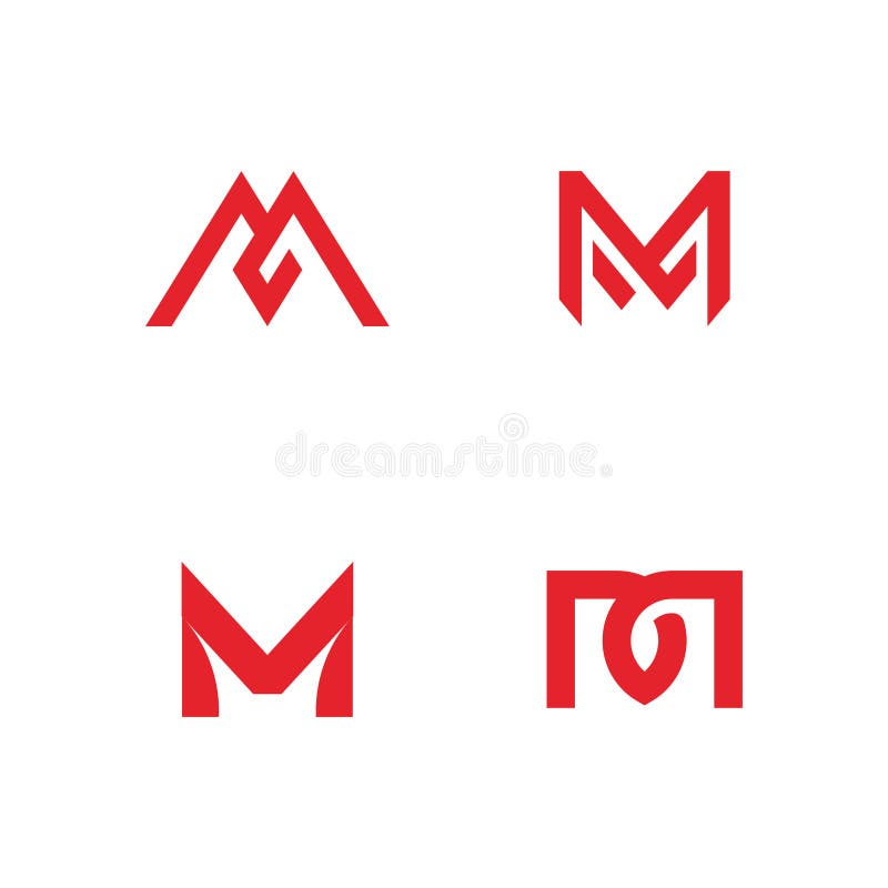 Letter M Minimal Logo Icon Design Template Elements Stock Vector ...