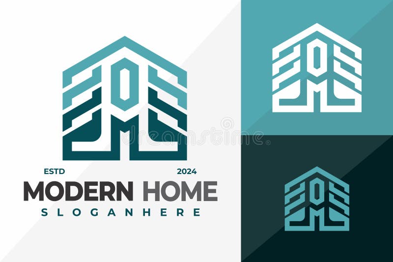 Letter M Modern House Logo Design Vector Symbol Icon Illustration Stock ...
