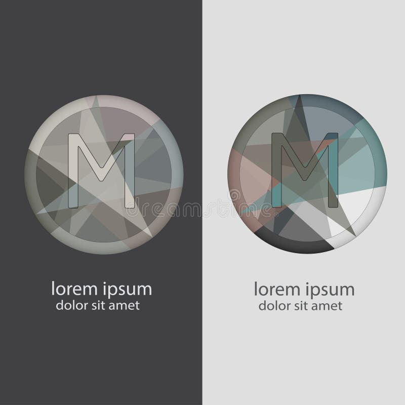 Letter M with Multiple Color Combinations Stock Vector - Illustration ...