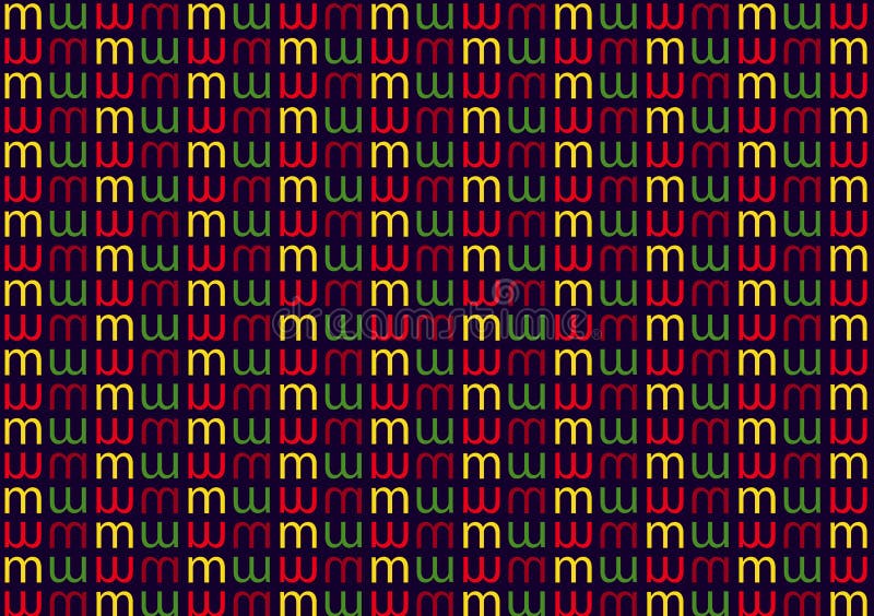 Letter M Pattern in Different Colored Shades for Wallpaper Stock ...