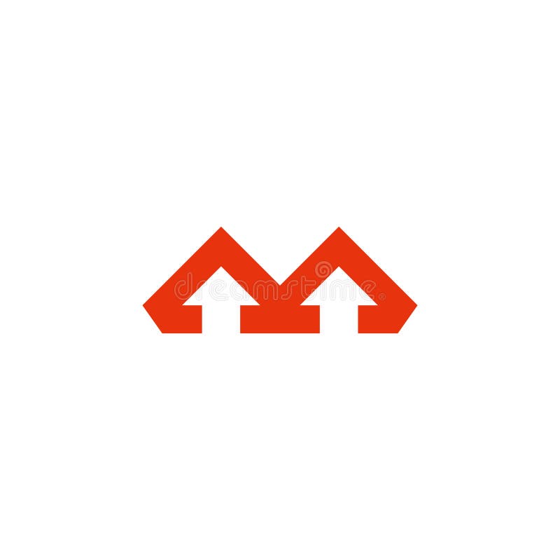 Letter M Peaks Arrow Up Logo Vector Stock Vector - Illustration of ...