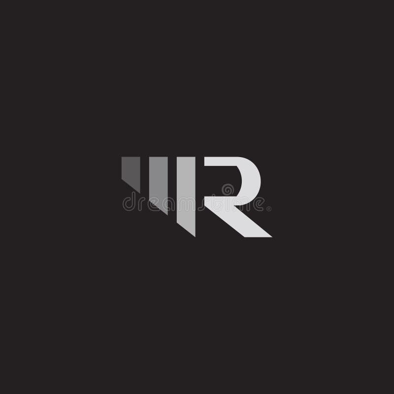 Letter M R Simple Gradient Geometric Stripe Logo Stock Illustrations ...