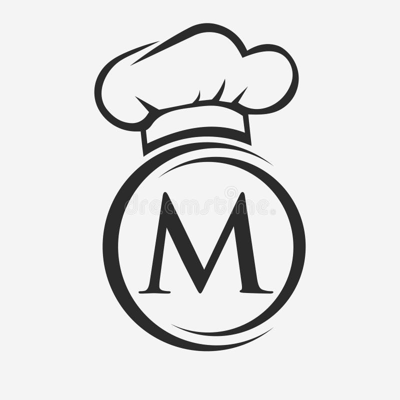 Letter M Restaurant Logo Template. Restaurant Logo Concept with Chef ...