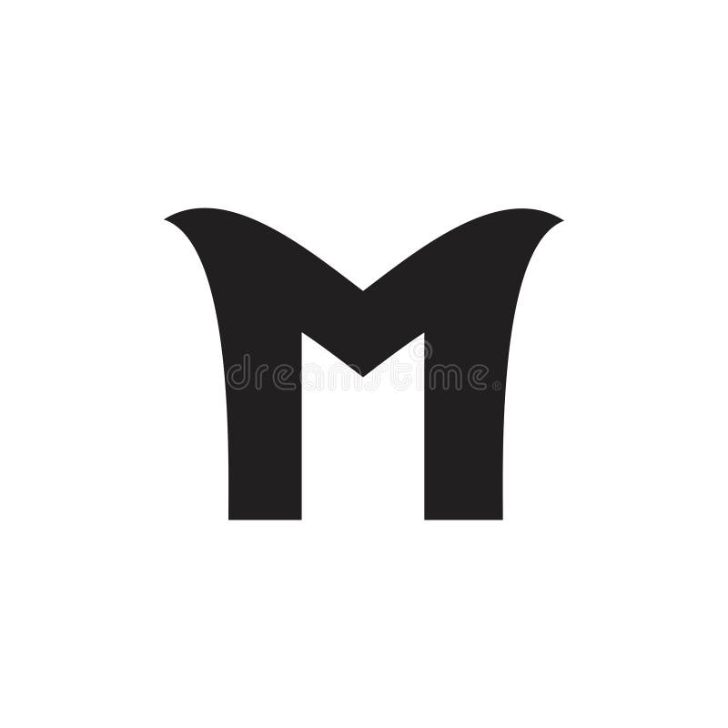 Letter M Simple Curves Logo Vector Stock Vector - Illustration of ...