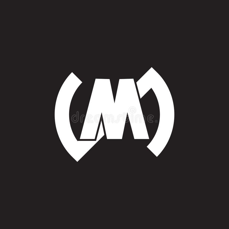 Letter M Simple Geometric Circle Logo Vector Stock Vector ...