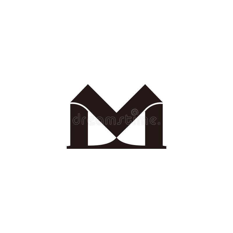 Letter M Simple Shadow Ribbon Shadow Logo Vector Stock Vector ...