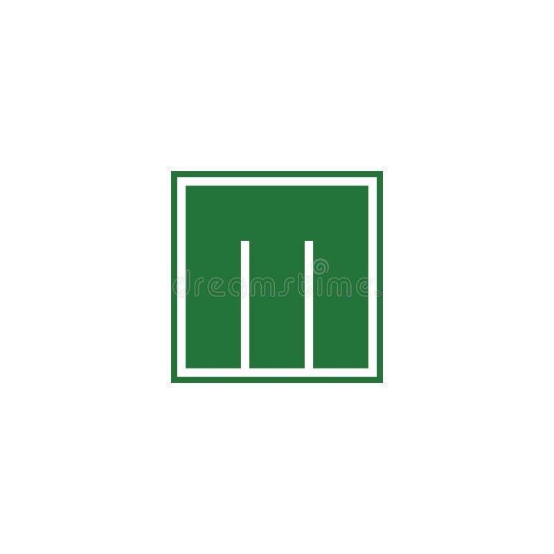 Letter M Simple Square Outline Logo Vector Stock Vector - Illustration ...