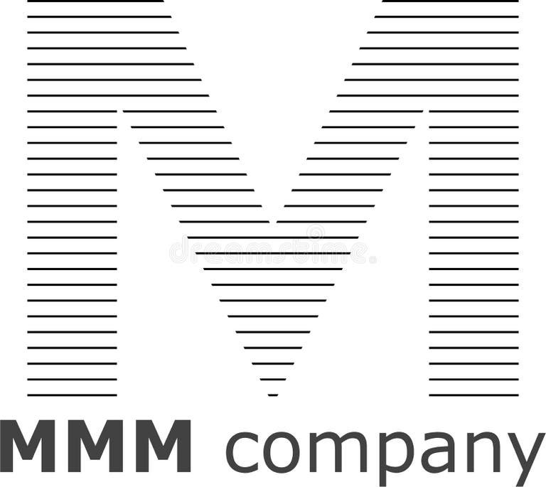 Letter M Striped Logo stock vector. Illustration of advertisement ...