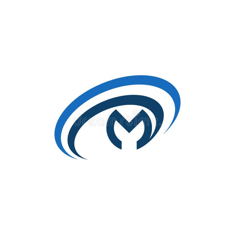 Letter M stylish logo icon stock vector. Illustration of logo - 255156031