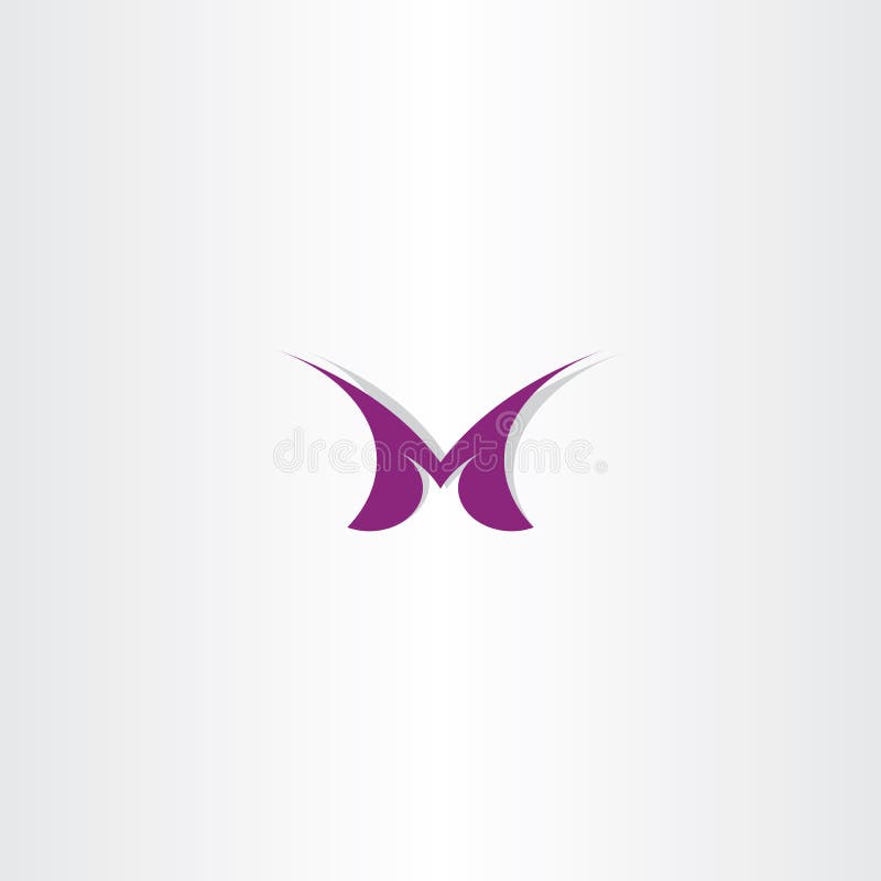 Letter M Symbol Logo Vector Purple Icon Sign Stock Vector ...