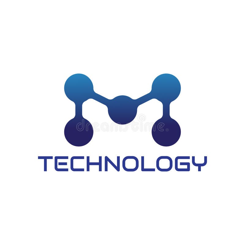 Letter M Connection Dot Logo Stock Illustrations – 186 Letter M ...