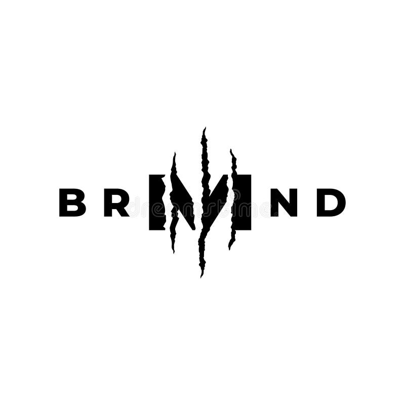 Letter M Torn by Beast Claws Logo Design Stock Illustration ...