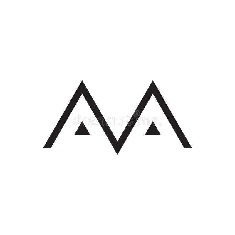 Letter M Triangle Geometric Simple Logo Vector Stock Vector ...