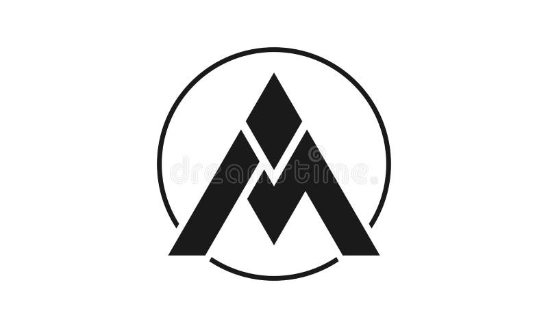 Letter M with Triangle Illustration Vector Logo Stock Vector ...