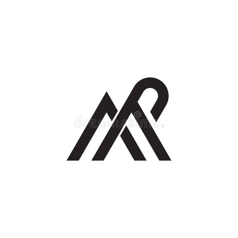 Letter M Triangles Lock Abstract Lines Logo Vector Stock Vector ...