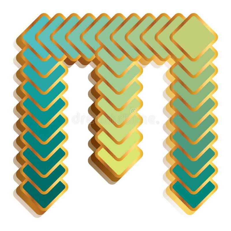 Letter M. Vector Illustration Decorative Design Stock Vector ...