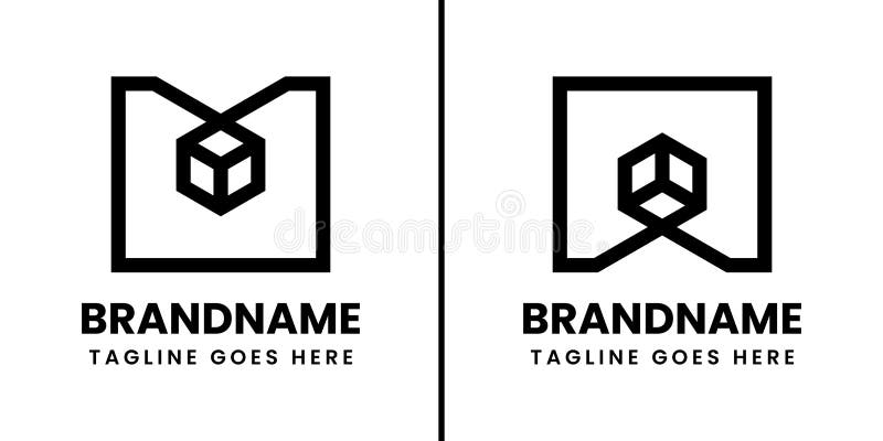Letter M and W Box Logo, Symbolizing Balance, Harmony, and Structure ...
