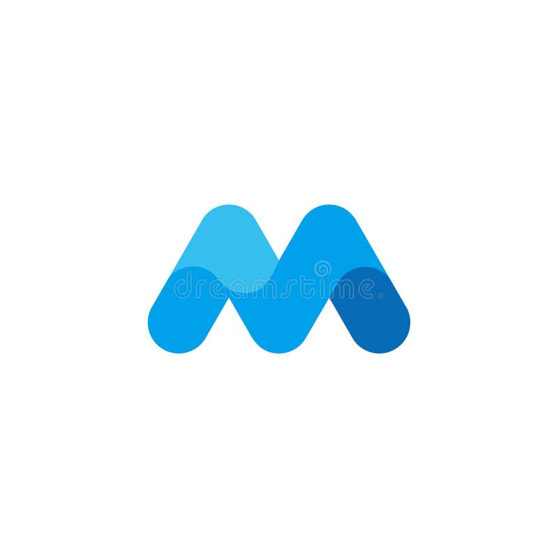 Letter M Wavy Water Gradient Color Logo Vector Stock Vector ...